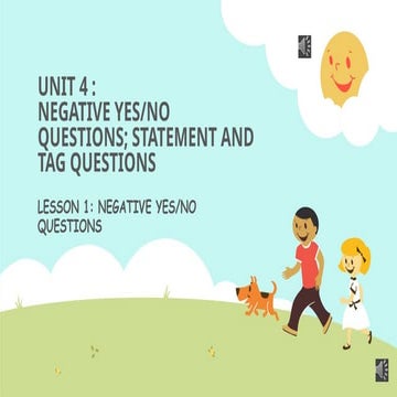Negative Yes/No Questions PPT UNIT 4 LESSON 1.pptx.ppsx