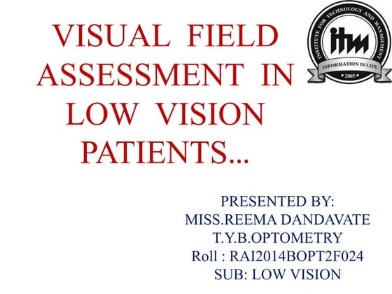 Confrontation test | PPTX | Eye and Vision Conditions | Diseases and ...