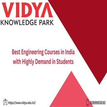 Best Engineering Courses in India with Highly Demand in Students | PDF