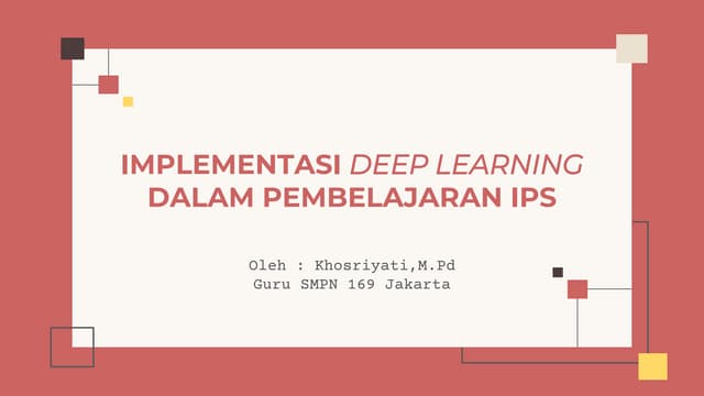 PENGIMBASAN PEMBELAJARAN MENDALAM (DEEP LEARNING) | PPTX