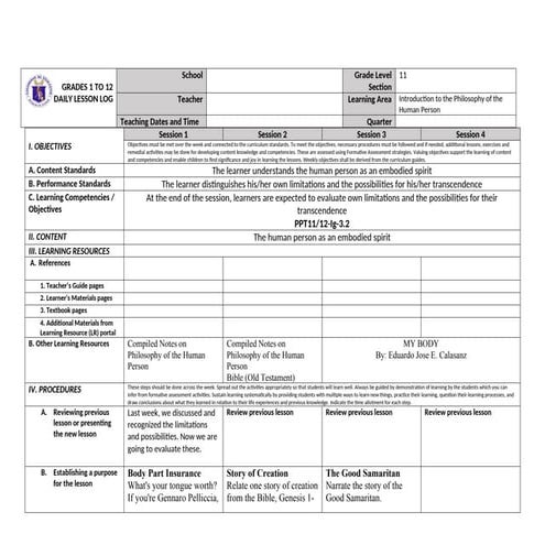 PPT Week g - Transcendence. Introduction to Philosophy | DOCX