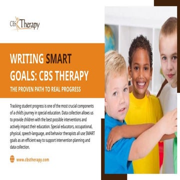 Writing SMART Goals | Track Progress With CBS Therapy | PPTX