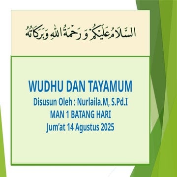 PPT PBM Fiqih bab Wudhu dan tayamum.pptx
