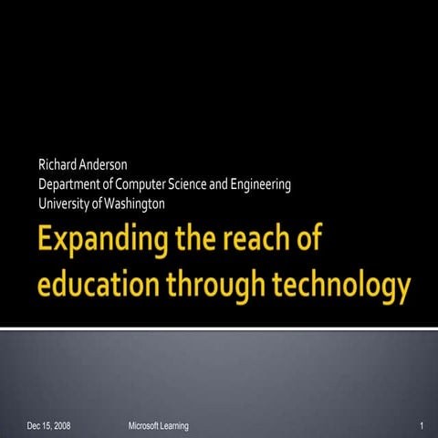 PPTX - Research In Educational Technology: Expanding Possibilities | PPTX