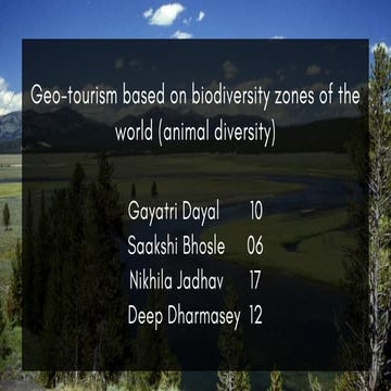 Geo Tourism based on biodiversity zones of the world (animal diversity ...
