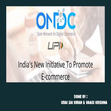 Ondc Open Network For Digital Commerce Pptx Internet Computing
