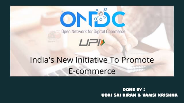 Ondc Open Network For Digital Commerce Pptx Internet Computing