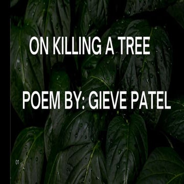 On killing a tree std 9 | PPTX