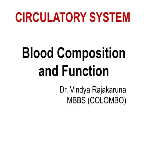 Blood composition_ Physiology | PPT