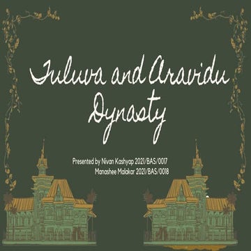 Tuluva and aravidu dynasty | PPTX
