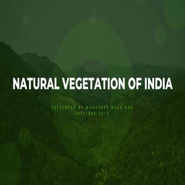 Natural vegetation of india | PPT
