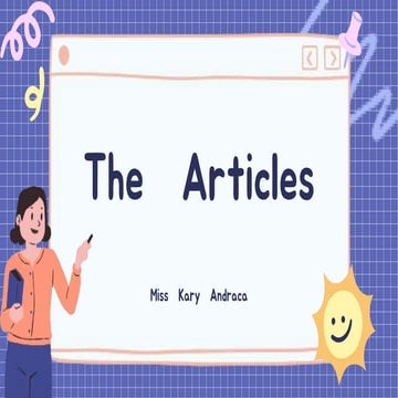 The articles and plurals | PPT