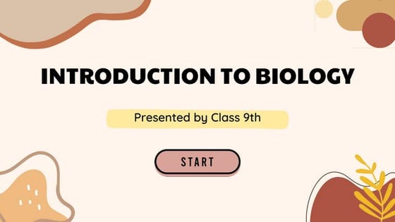 Class 11 Introduction to Biology | PPTX | Biological Sciences | Science