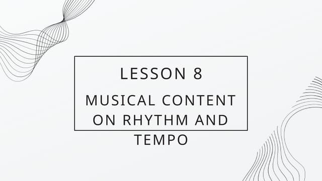 Tempo and Dynamics | PPTX