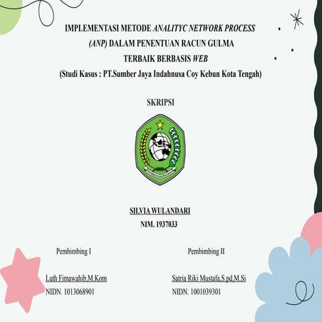 PPTX seminar skripsi analytic network process | PPTX