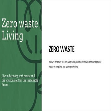 Importance of adopting a zero waste lifestyle | PDF