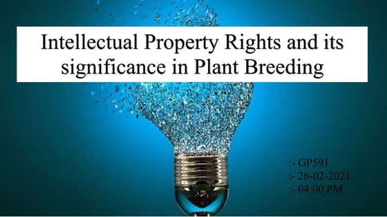 Plant Breeders' Rights | PPTX | Agriculture | Industries