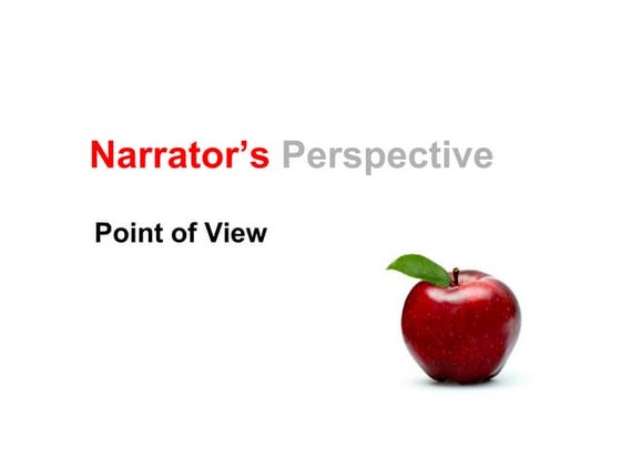 First second-and-third-person-Point of View | PPT | Drama | Genres