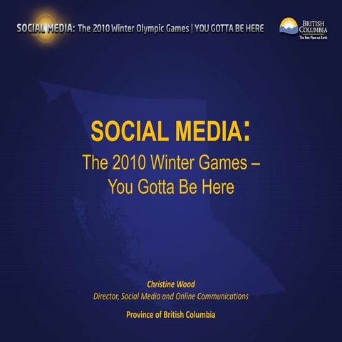 Social Media and 2010 Olympic Winter Games | PPTX