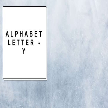 Alphabet - Letter Y | PPTX