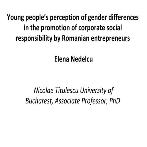 Pp young people’s perception of gender differences | PPT