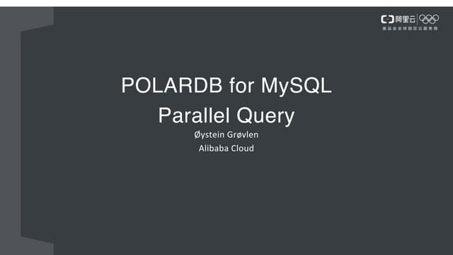 Polardb For Mysql Parallel Query Pdf Databases Computer