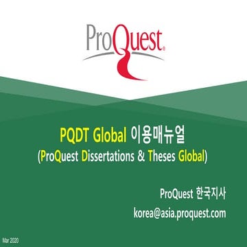 PQDT Global manual (2020) | PPT
