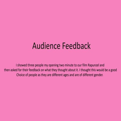 Audience Feedback | PPT