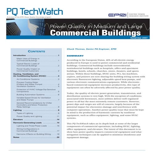 Power quality in medium & large commercial buildings | PDF