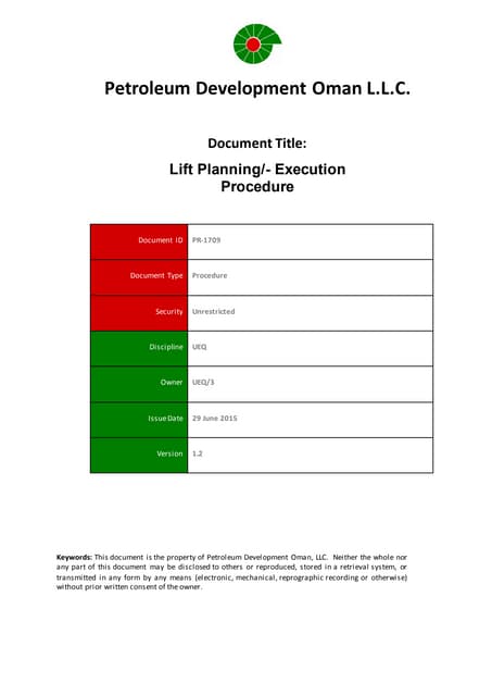 Lifting plan template | PDF