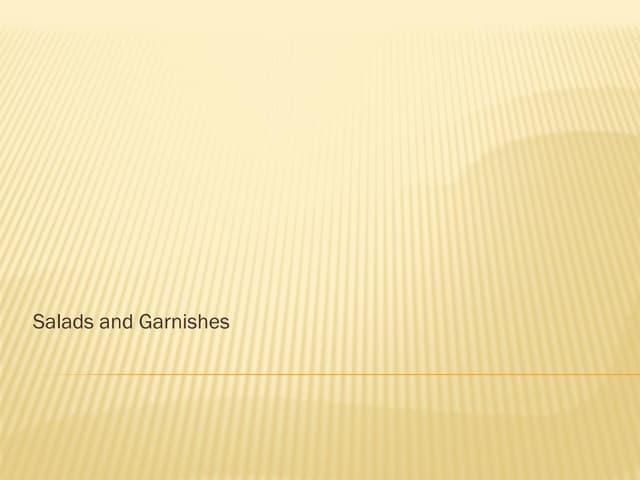 Salads & salad dressing | PPT