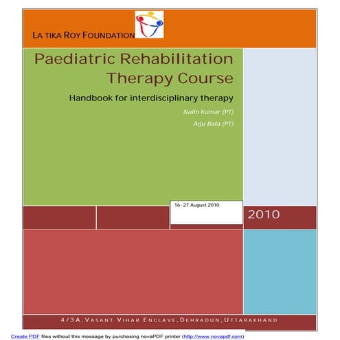 Peadiatric Rehabilitation -course-book | PDF