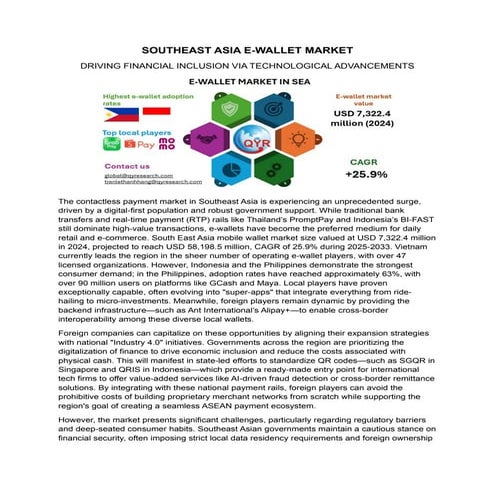 Southeast Asia E-Wallet Market - achieve financial inclusion through ...