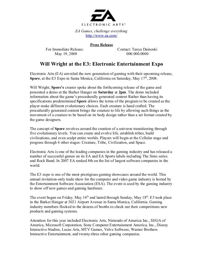 PR Writing - Press Release