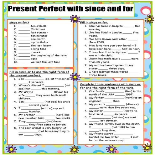 present-perfect-with-since-and-for-fun-activities-games-grammar-drills ...