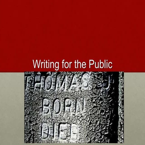 Writing for the Public | PPTX