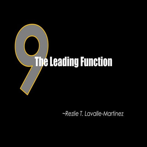 Lesson 9 - Leading Function in Management | PDF
