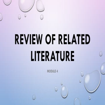 PR1_M4.pptx Review of RElated LIterature | PPT