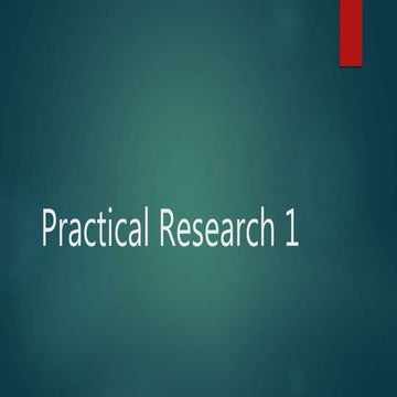Mtot practical research 1 demonstration | PPTX
