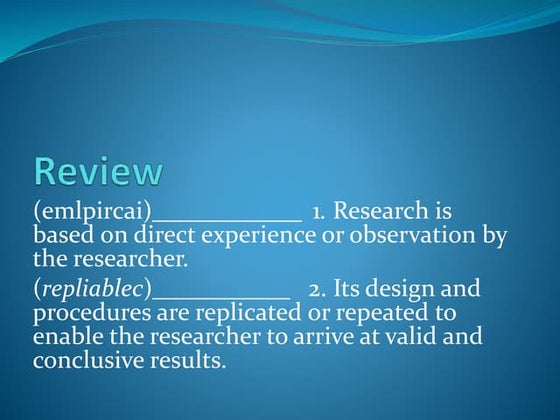 The Research Problem and objectives | PPTX | Education