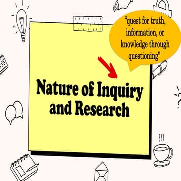 PRACTICAL RESEARCH 2 NATURE AND INQUIRY OF RESEARCH | PPTX