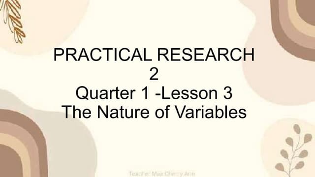 Types of Variables | PPT