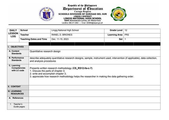 document.pdf dll in quarterly examination | PDF | Educational ...