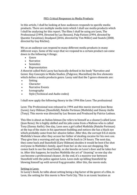 Analysing films | PDF