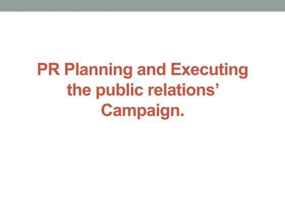 PR plan template free | PDF
