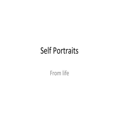 Self Portrait Presentation | PPT