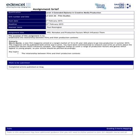 Final Major Project Evaluation | DOCX