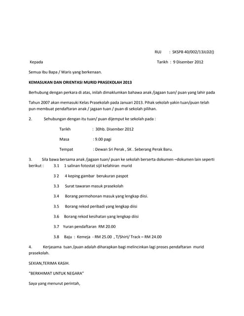 Contoh surat amaran ponteng | PDF