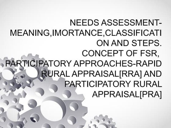 rapid rural appraisal and participatory rural appraisal | PPT