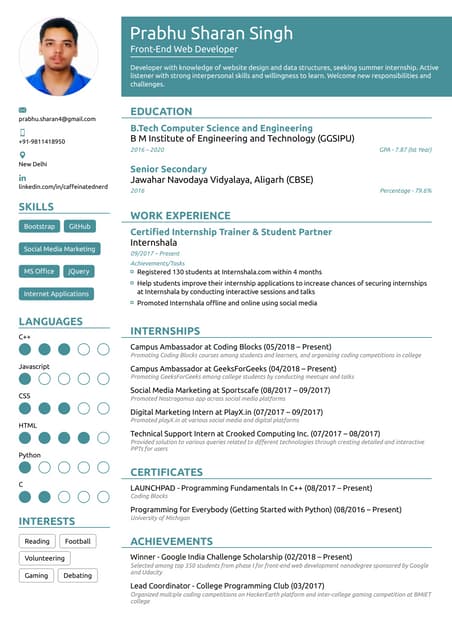 Pranali Pradip Sabale BCA student resume | PDF